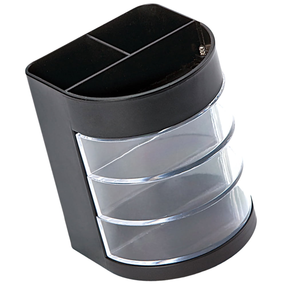 YIGSECU Desktop Pen Holder with 3 Rotatable Drawers Multipurpose Pen ...