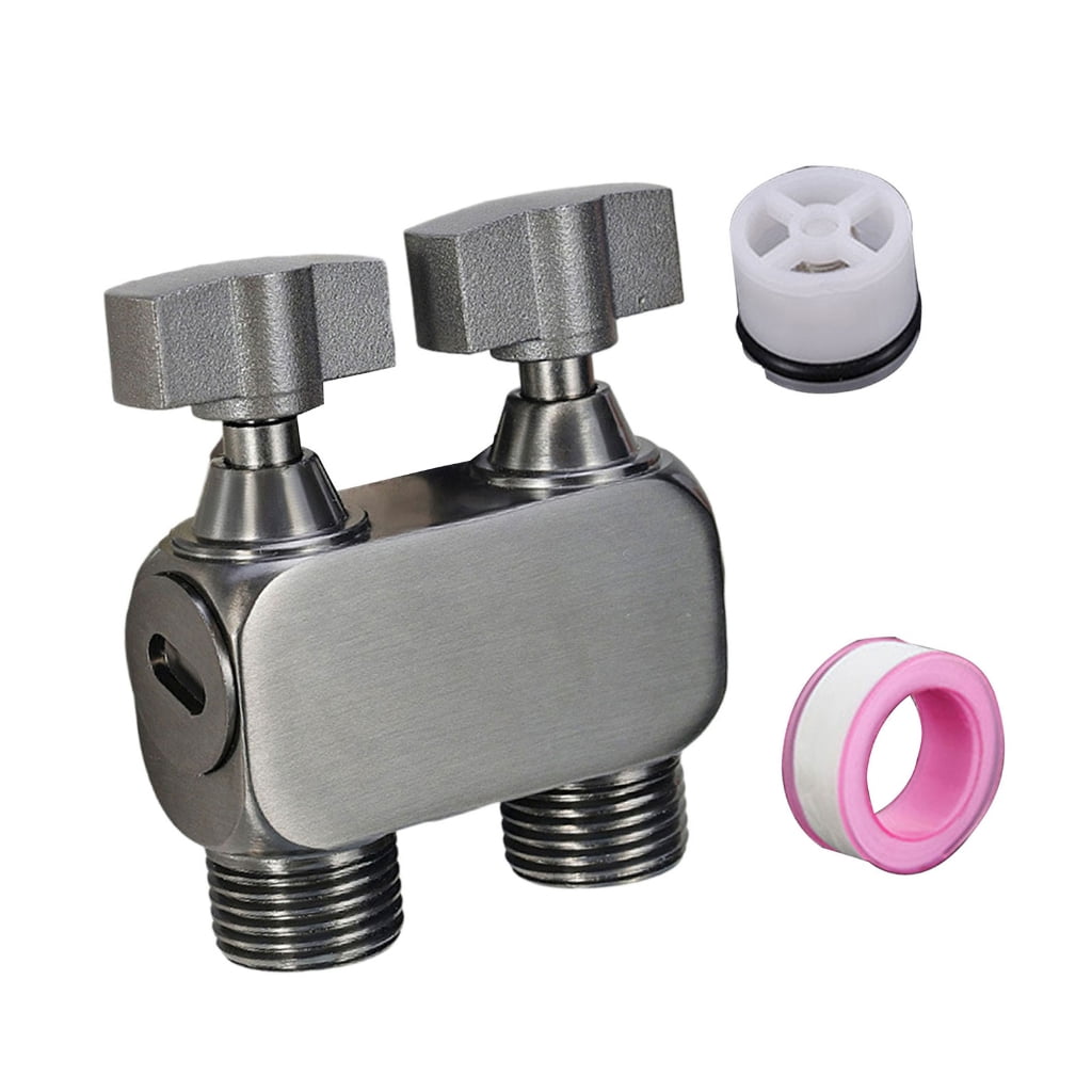YIGSECU Double Flows Metal Water Valves for Toilet Bidet Sprayer Easy ...