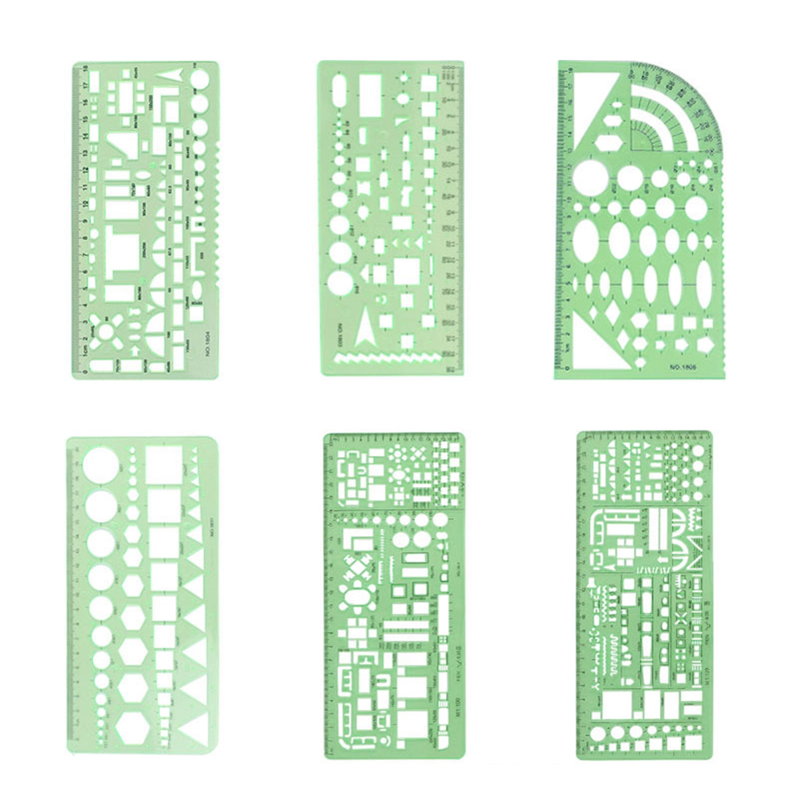 YIGSECU Drawing Template Ruler Measuring Building Geometric Drawing ...