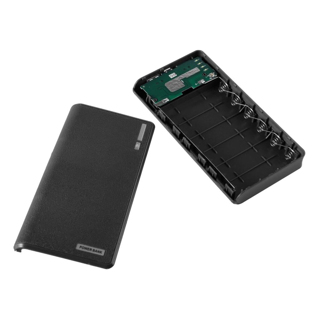 YIGSECU Dual USB Power Bank 6x 18650 External Backup Battery Charger ...