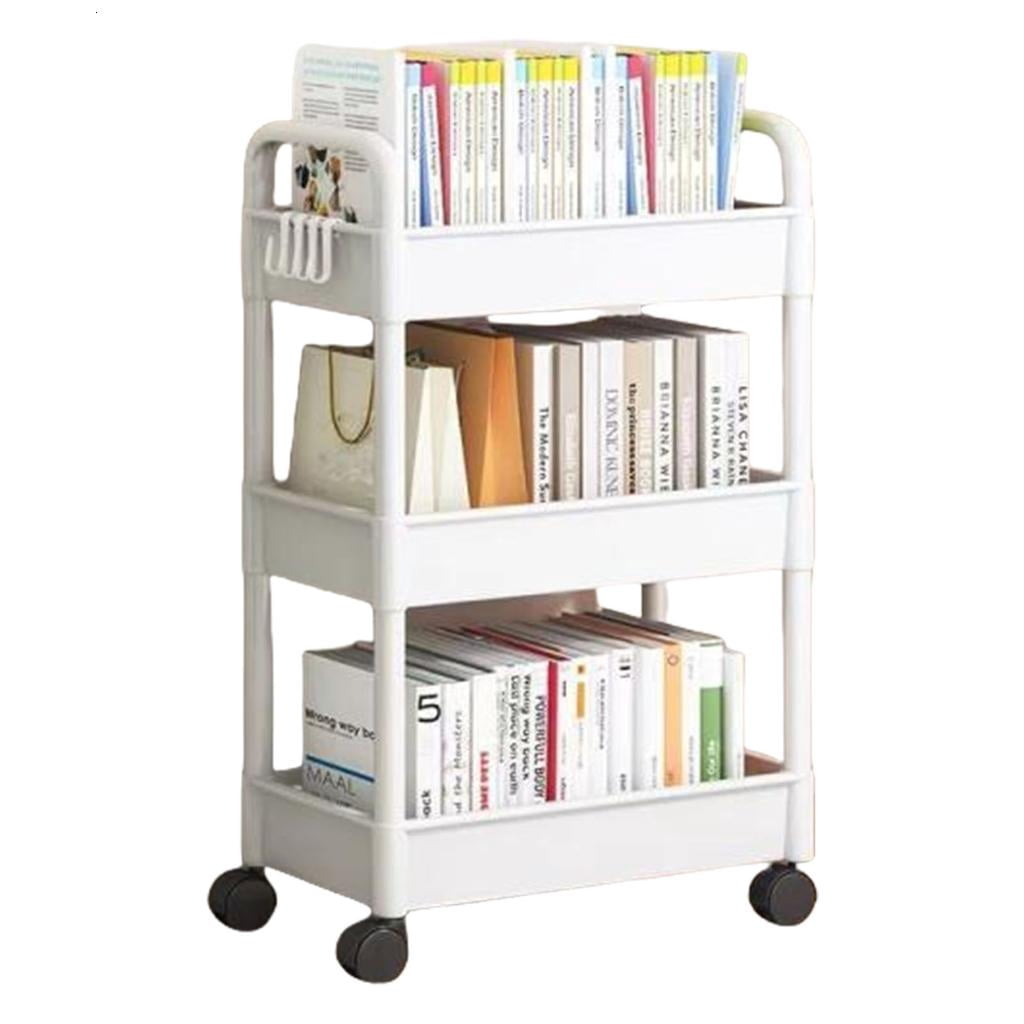 YIGSECU Durable 3 Layer Plastic Organizers Cart Mobile Kitchen Bathroom ...