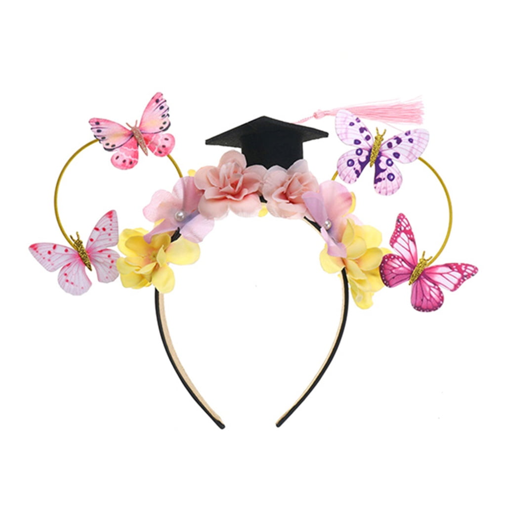YIGSECU Elegant Flower Hairbands Adjustable Butterfly Headpiece For ...