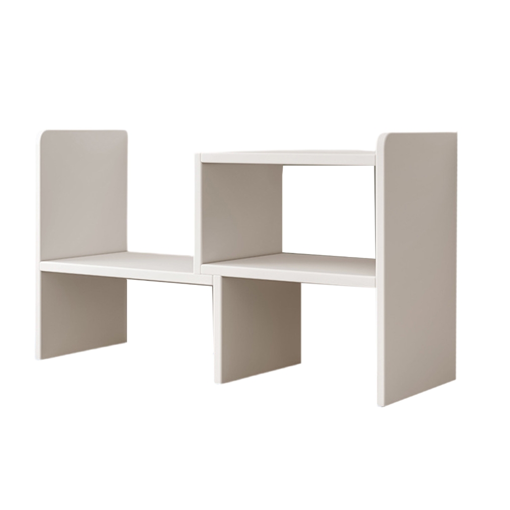 YIGSECU Expandable Desktop Bookshelf Wood Organizes Adjustable Storage ...