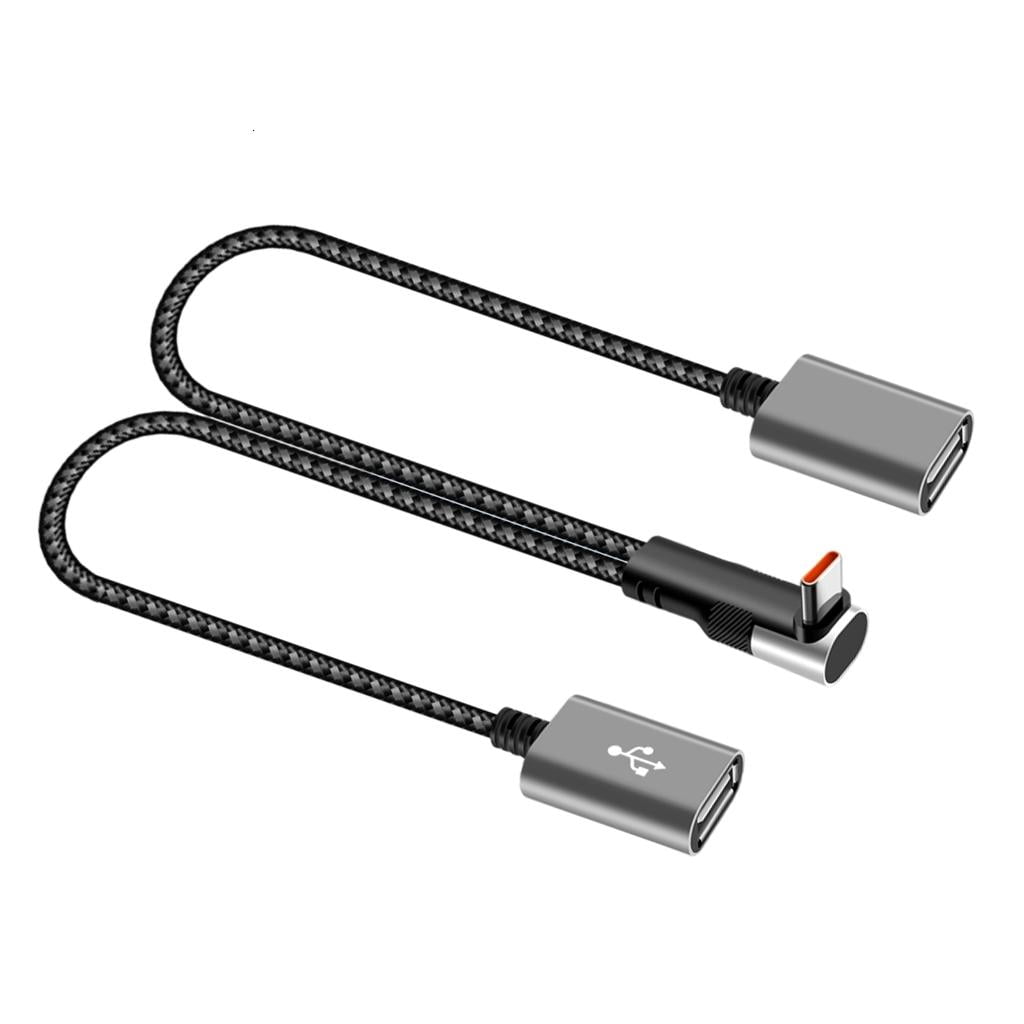 YIGSECU Flexible Right Angled Type C Split Cable 25cm 66W Intelligent ...
