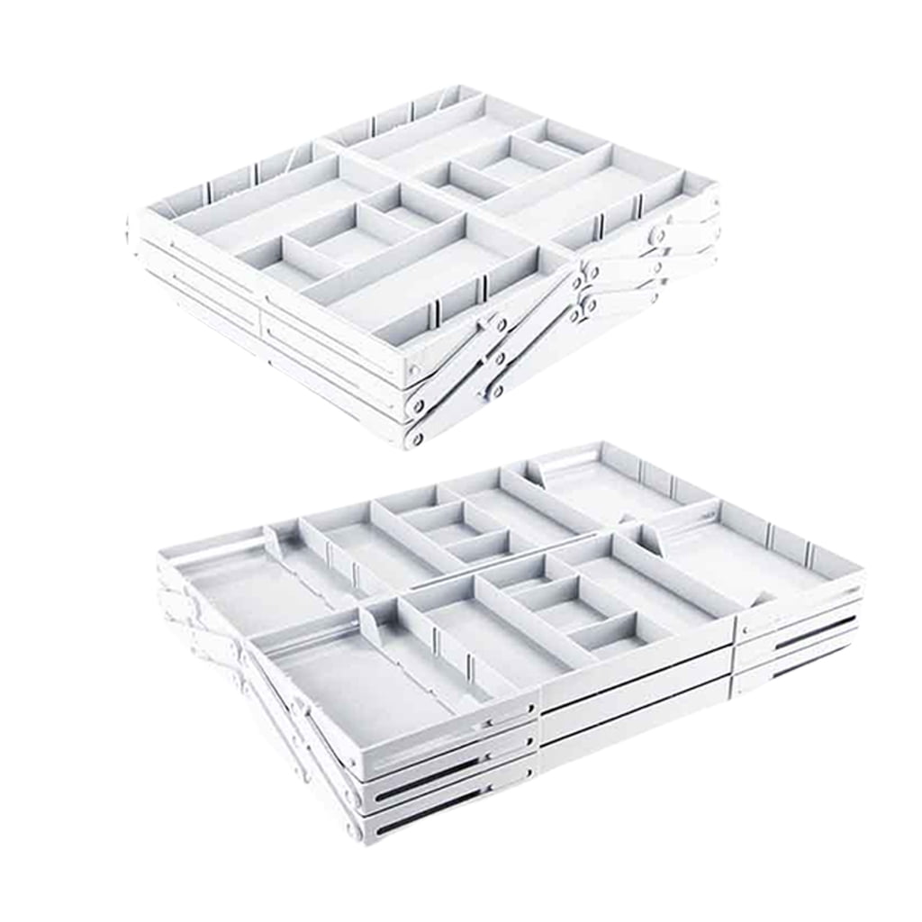YIGSECU Folding Drawer Organizers Multiple Compartments for Hold Makeup ...