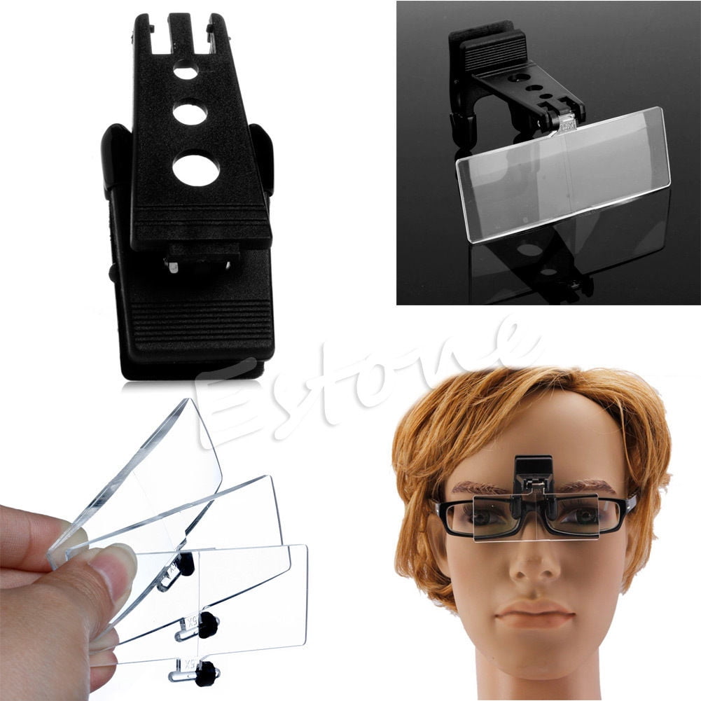 YIGSECU Folding Eyeglass Clip On Loupe Glass Handsfree Precise ...