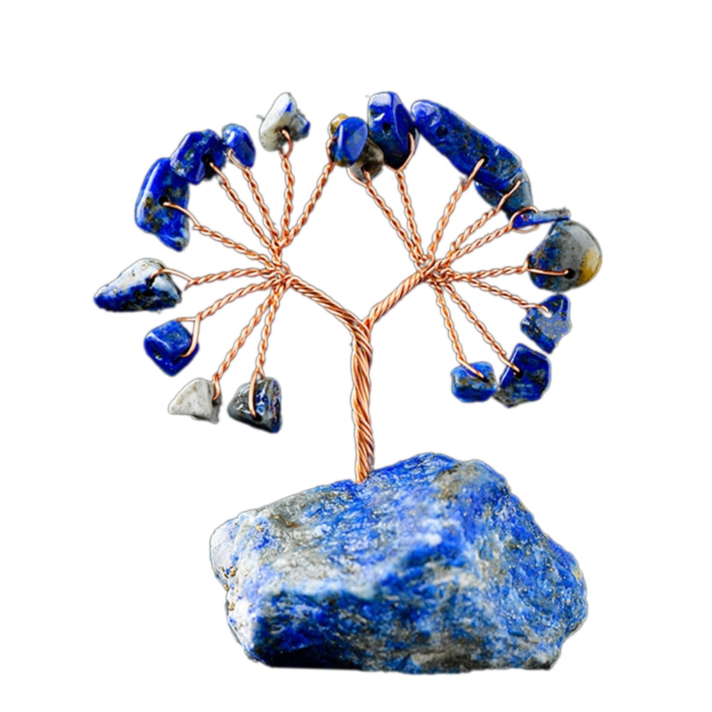 YIGSECU Gemstones Crystals Money Tree Bronze Wire Wrap onNatural Stone ...
