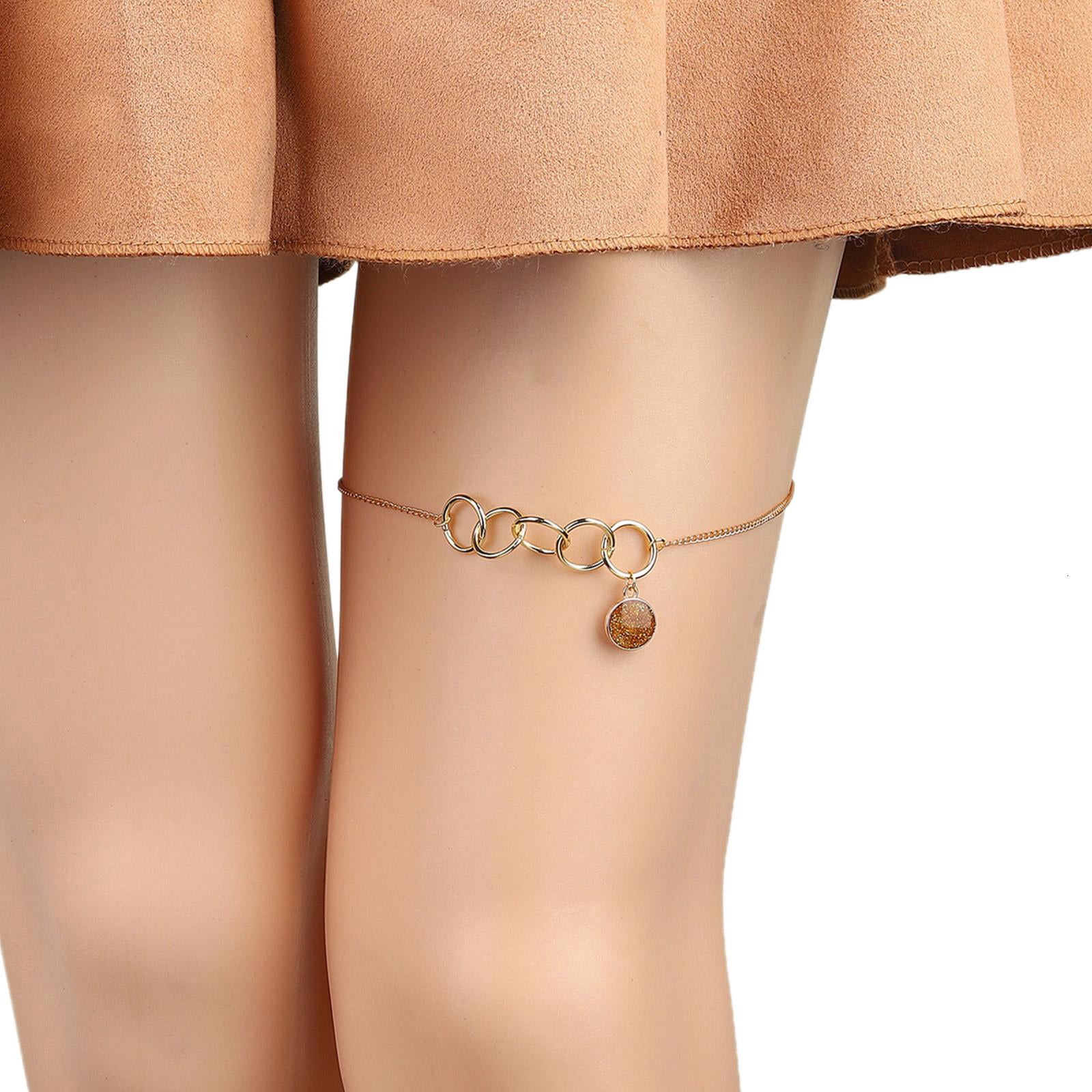 YIGSECU Girls Summer Bikini Leg Chain Cute Thigh Chains Party Body ...