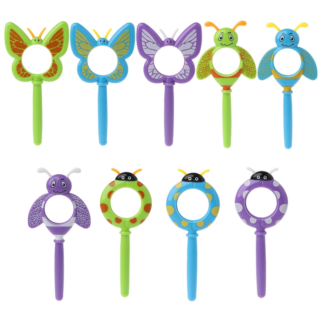 YIGSECU Glass Kids Shape Magnifier Hand Lens Lenses for Children ...