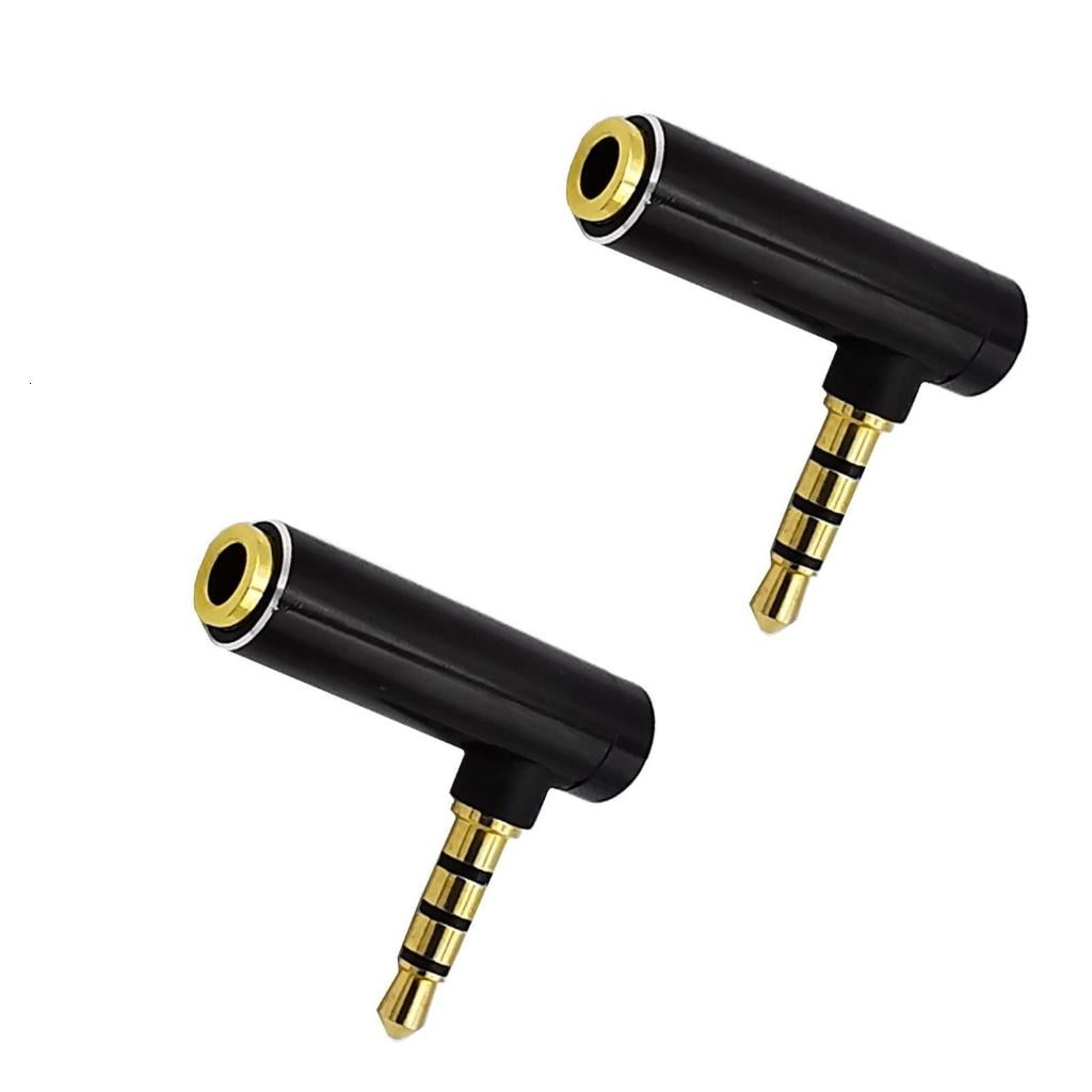 YIGSECU Gold Plated 3.5mm Sound Jacks with 90 Degree Elbow for Flexible ...
