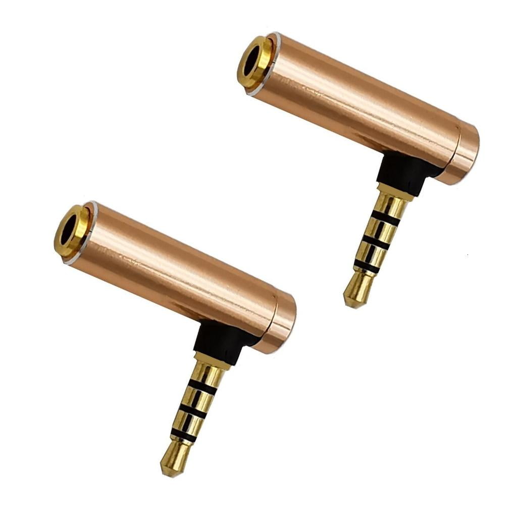 YIGSECU Gold Plated 3.5mm Sound Jacks with 90 Degree Elbow for Flexible ...