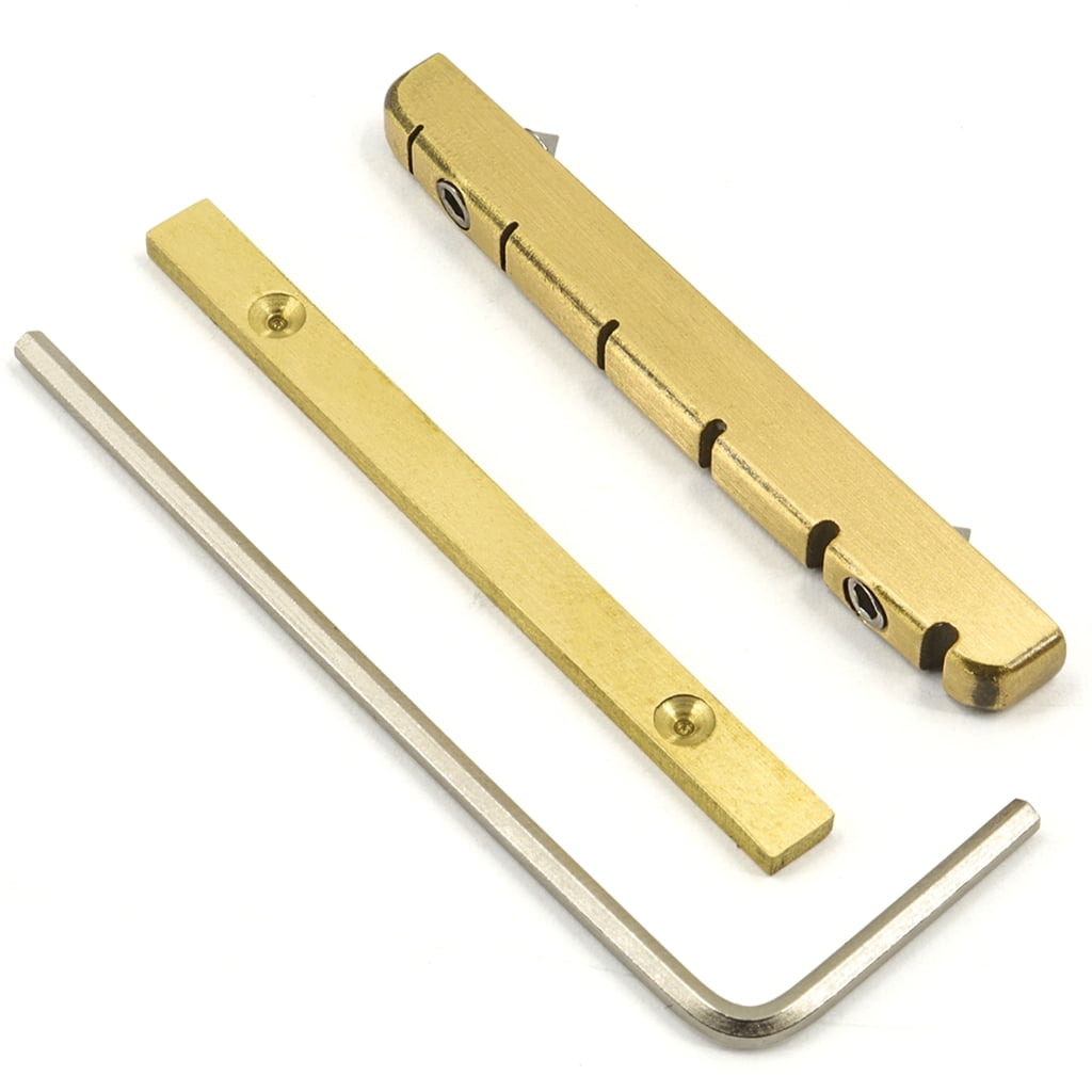 YIGSECU Guitar Brass Bridge Nut Replacement Adjustable Height Bells Nut ...