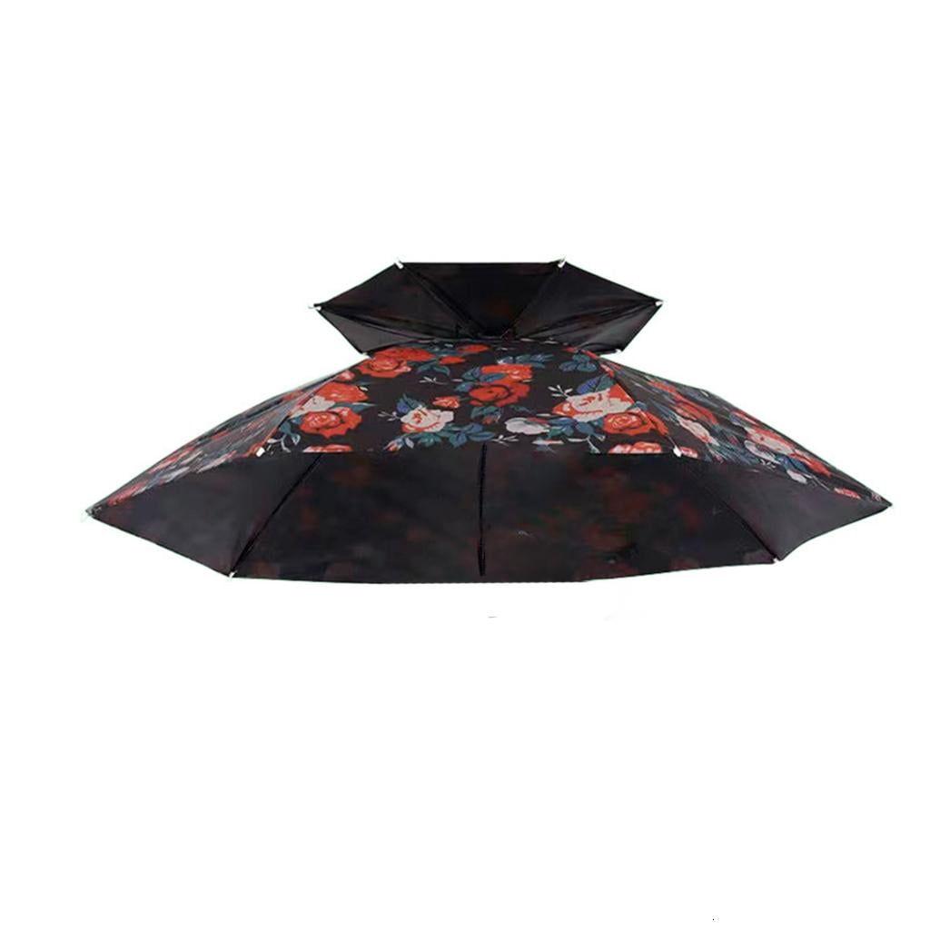 YIGSECU Head Umbrella Hat, Outdoor Umbrella Caps Rain Sun Protections ...
