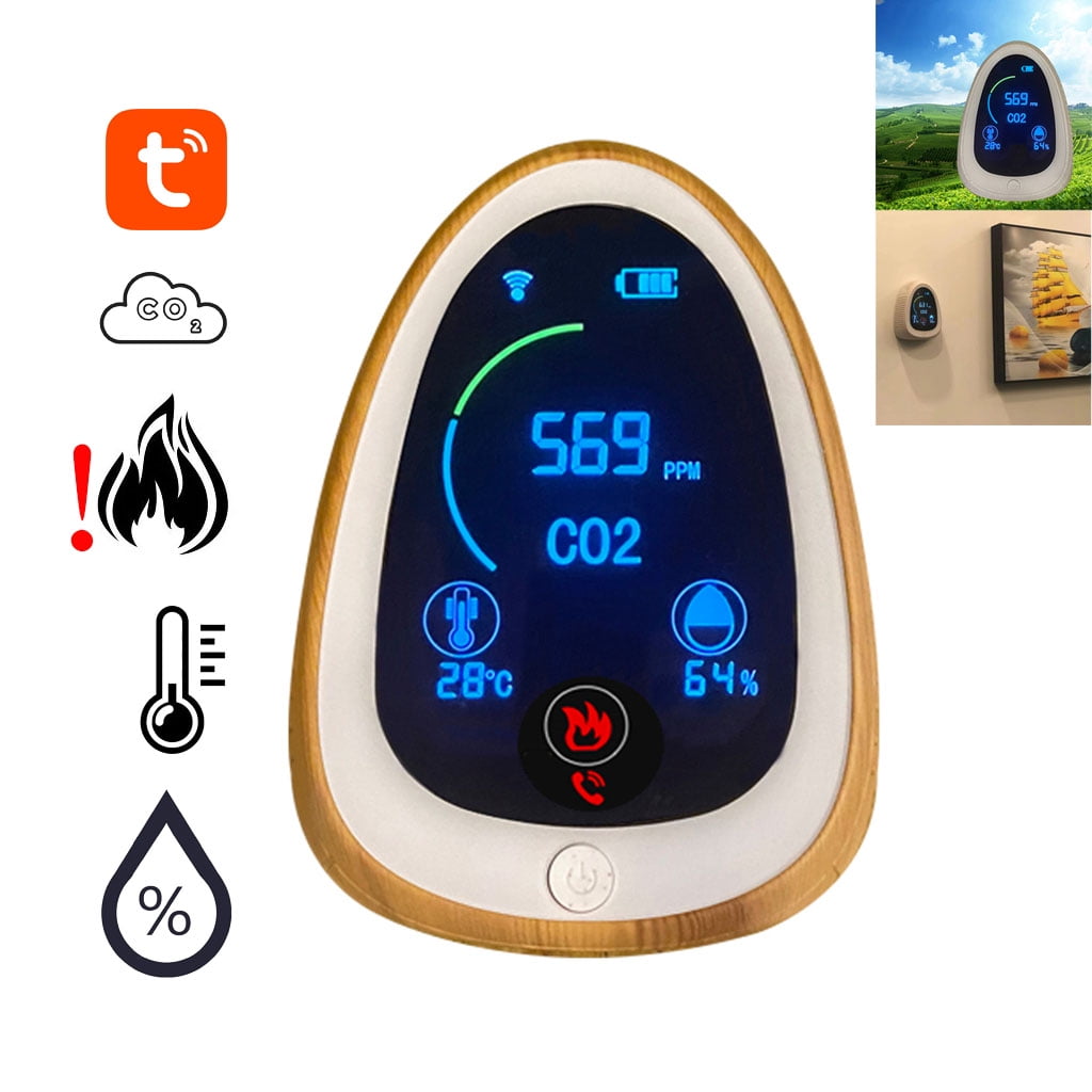 YIGSECU Indoor CO2 Meter with Alarm Function Temperature & Relative ...