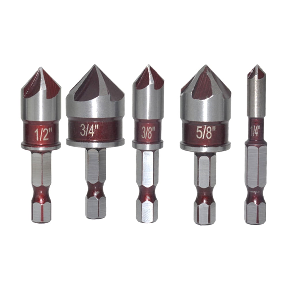YIGSECU Industrial Grade 6 Shank Countersink Set Efficient 82 ...