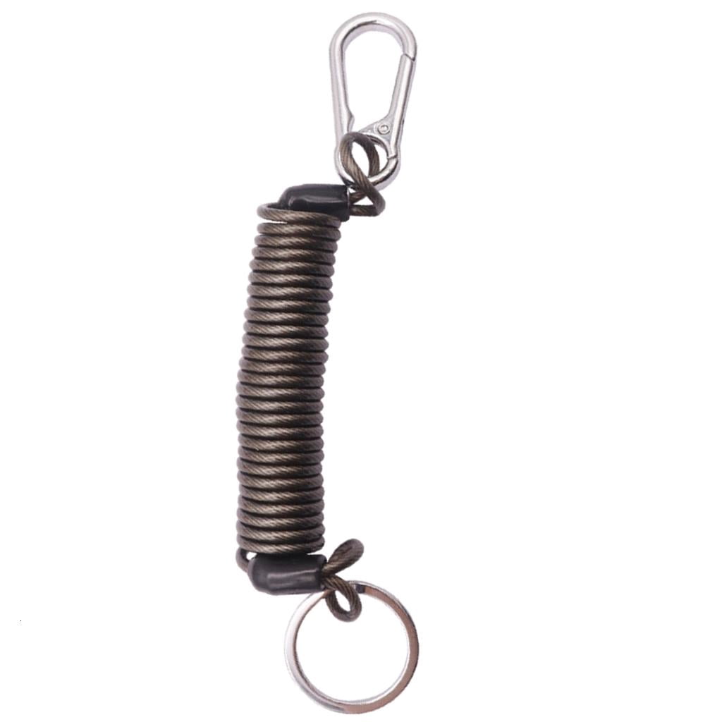 YIGSECU Keychains Coil Spring Keychains Steel Wire Key Hook Colorful ...