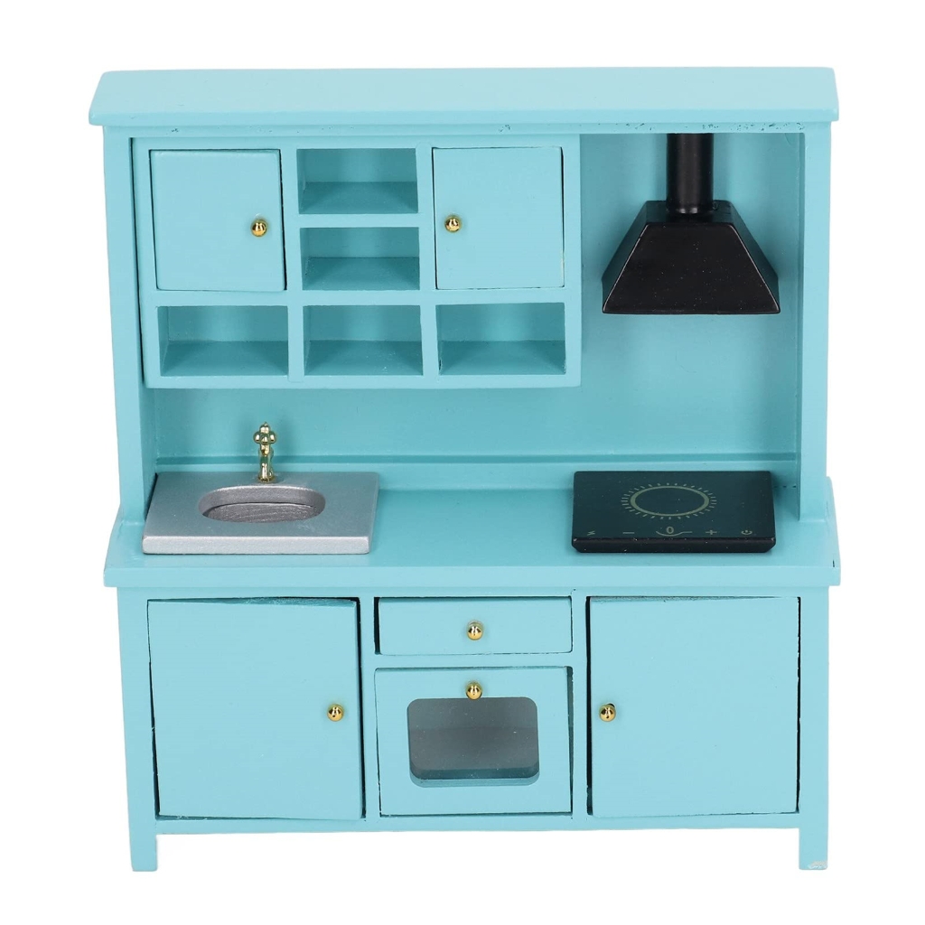 YIGSECU Kitchen Cabinet Figure Model Realistic Vintage Life Scene Doll ...