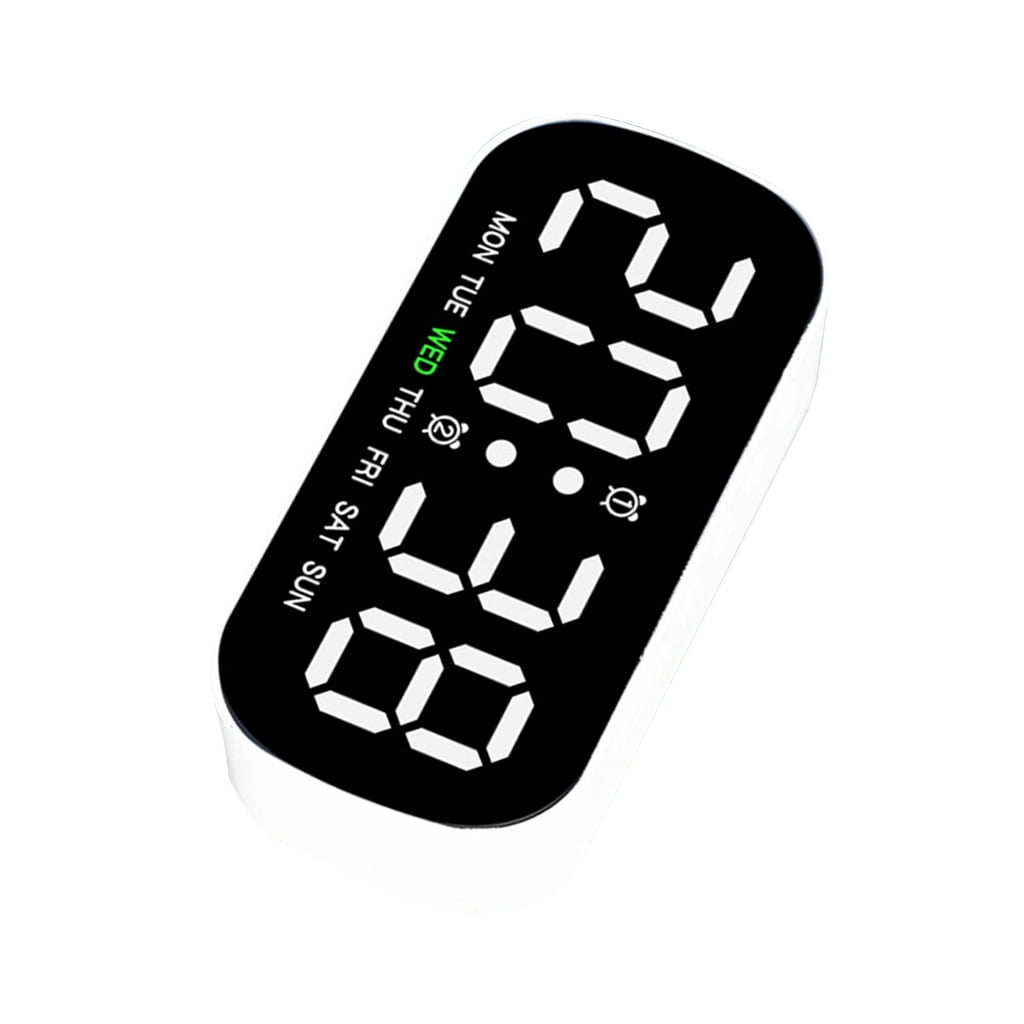 YIGSECU LED Clock with Temperature Week Calendar,Display Modern Digital ...