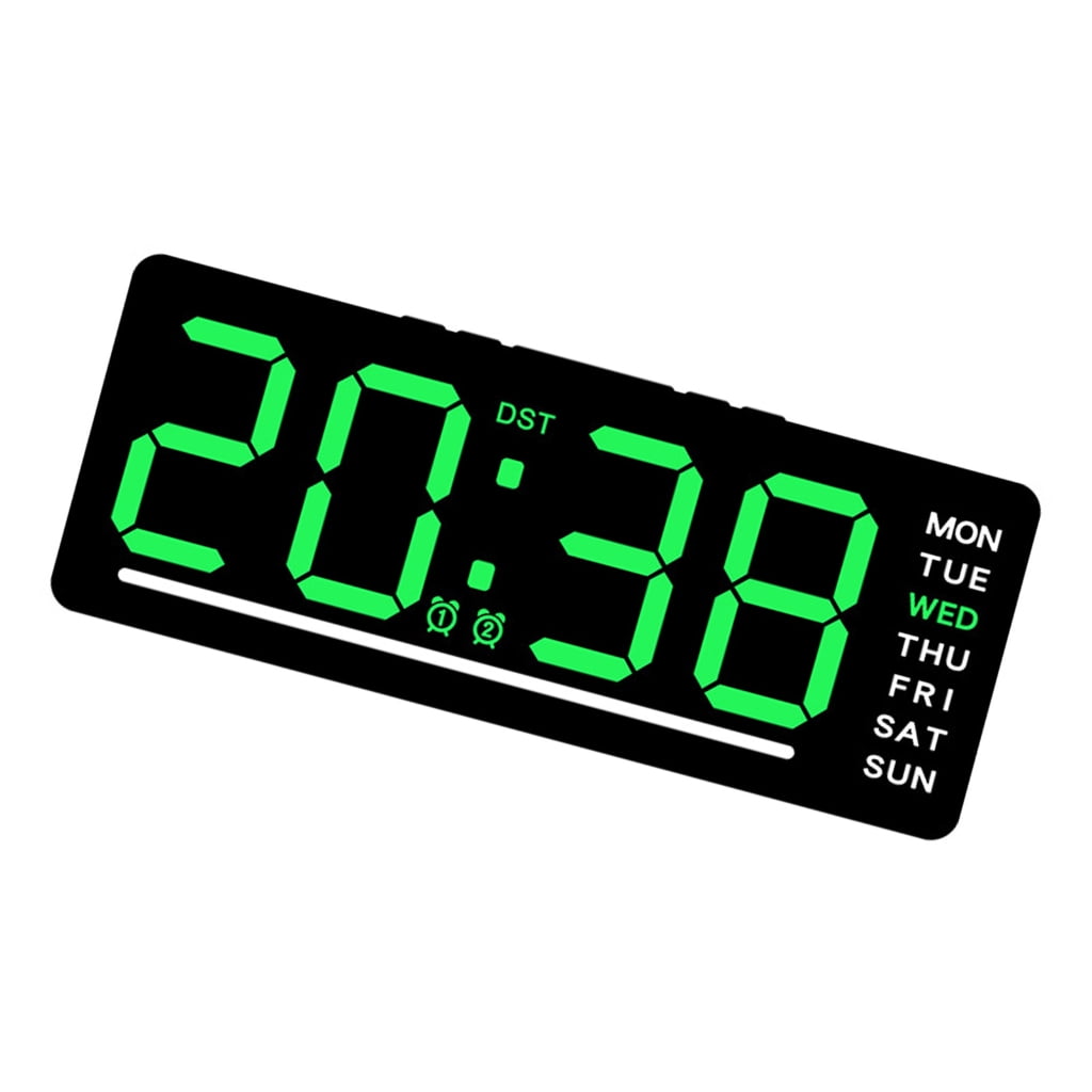 YIGSECU LED Digital Clock Offering 12/24 Hour Format And For Students ...