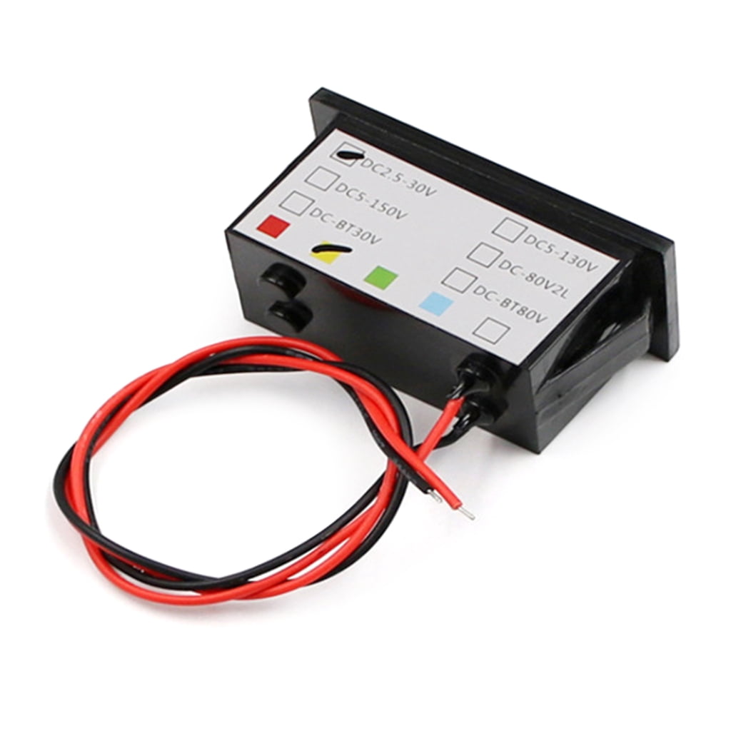 YIGSECU LED Voltmeter DC5-130V Voltage Gauge Panel Digital Voltage ...