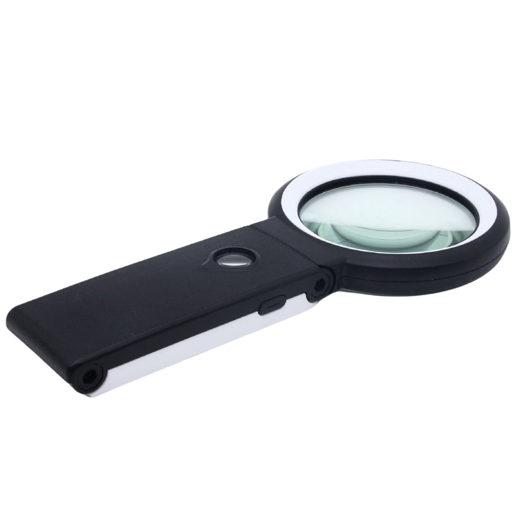 YIGSECU Large Lens Lighted Magnify Glass 18 LED Handheld With Stand For ...