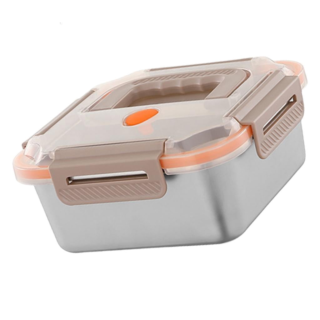 YIGSECU Leak Proof Stainless Steel Lunch Box Food Storage Container ...