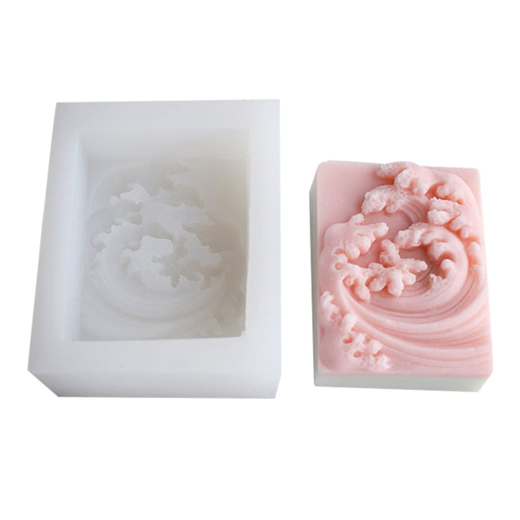 YIGSECU Lovely Sea-Wave Shape Handmade-Soap Mold Silicone Mold for ...