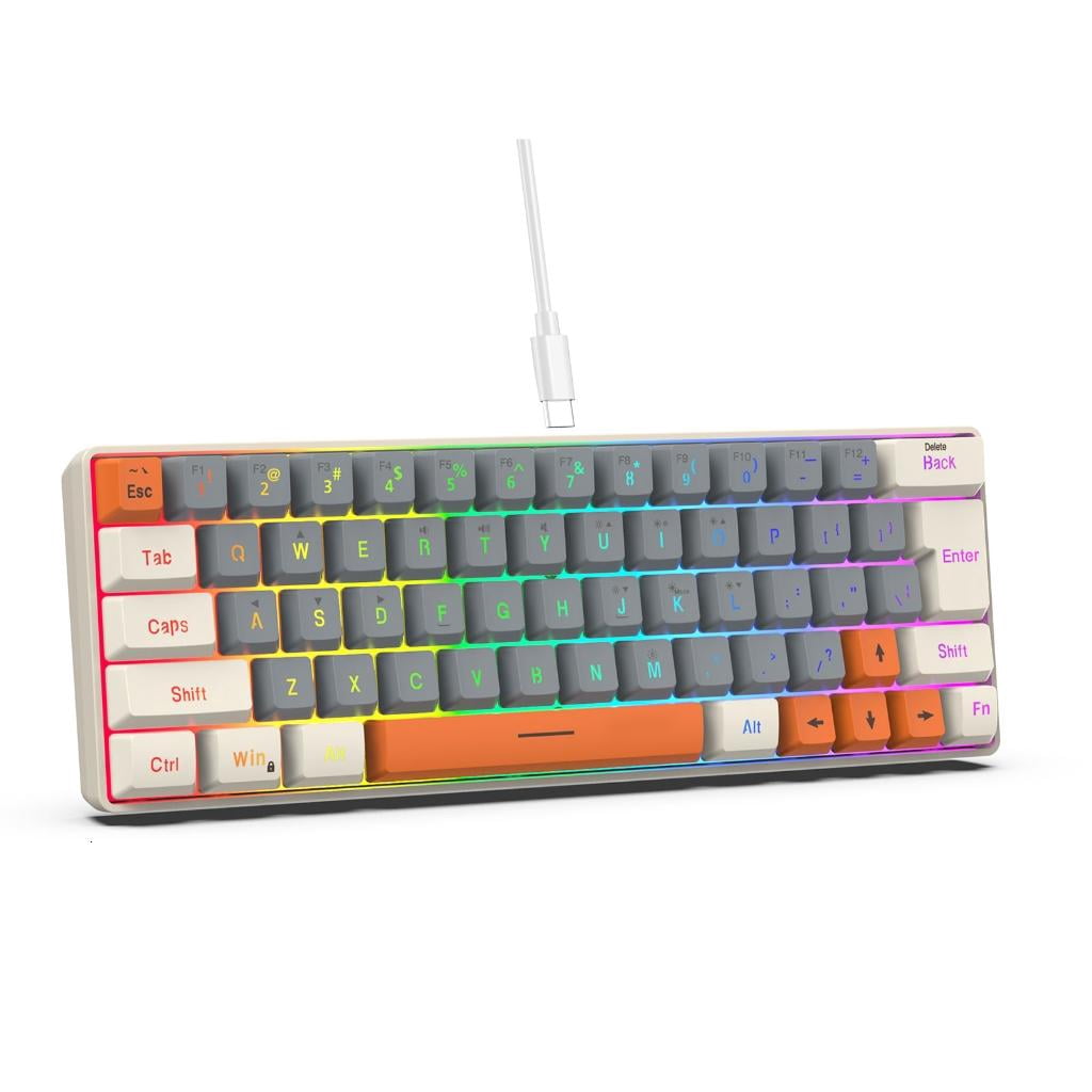 YIGSECU Mechanical Gaming Keyboard 63 Keys LED Backlits Gaming Keyboard ...
