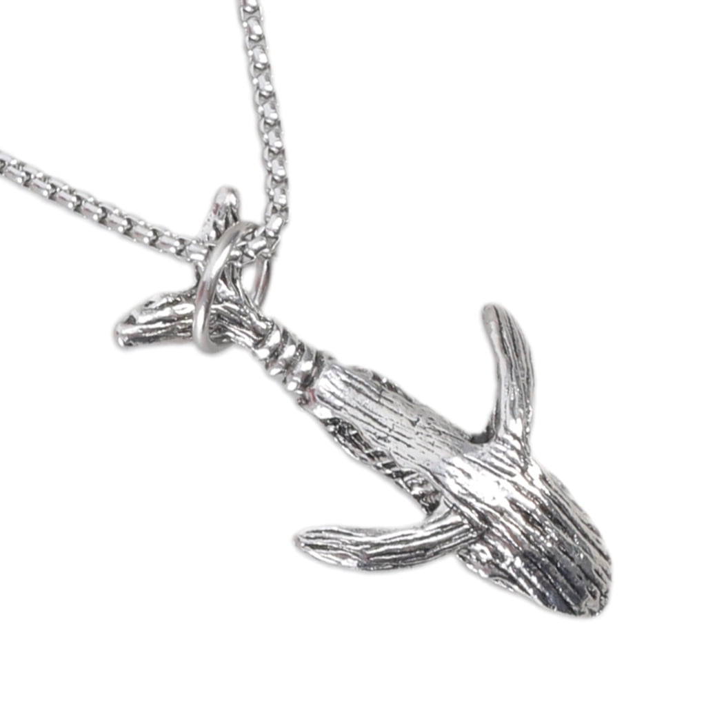 YIGSECU Men's Sharked Necklace 60cm Chain Hiphop Collar with Dolphin ...
