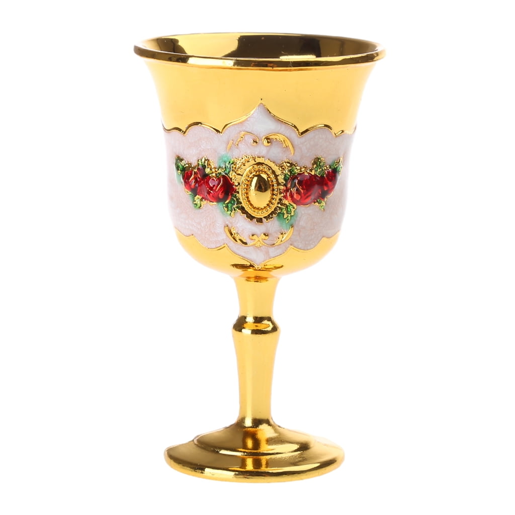 YIGSECU Metal Wine Glasses Cocktail Cup Wine Goblet Beverage Tumbler ...