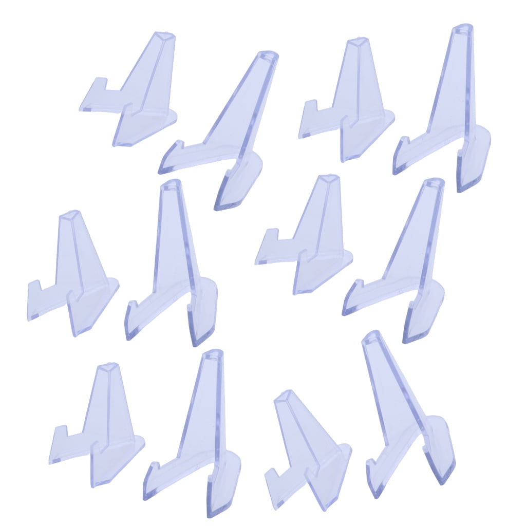 YIGSECU Miniature Acrylic Easel Stands Portable Acrylic Card Holders ...