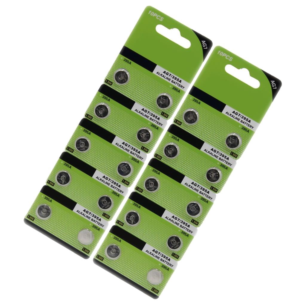 YIGSECU Multipacks of 20/10 AG7/LR927/395 Watch Battery Alkaline Button ...