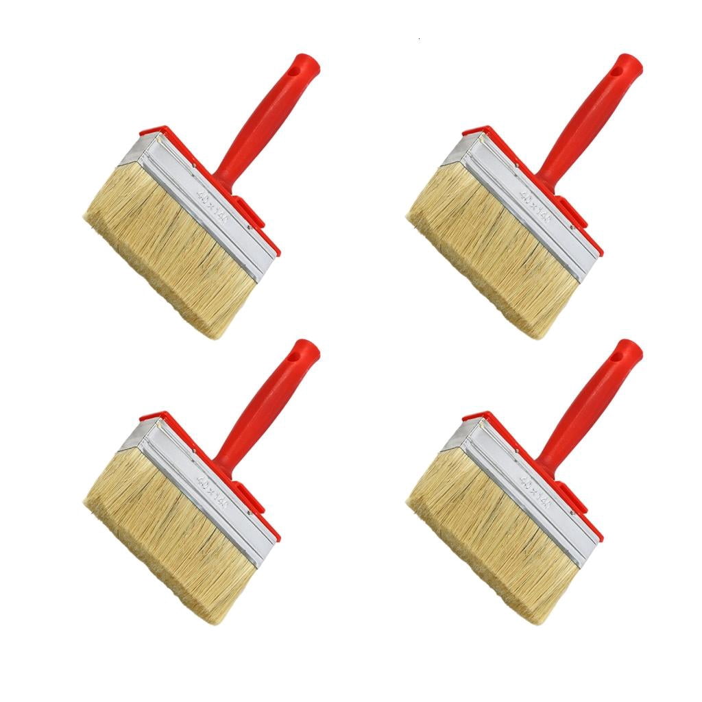 YIGSECU Multipurpose Coating Brushes Set of 4 Natural Bristle Paint ...