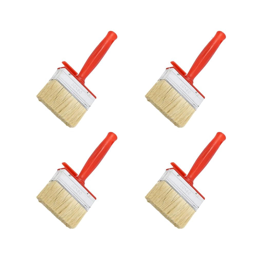 YIGSECU Multipurpose Coating Brushes Set of 4 Natural Bristle Paint ...