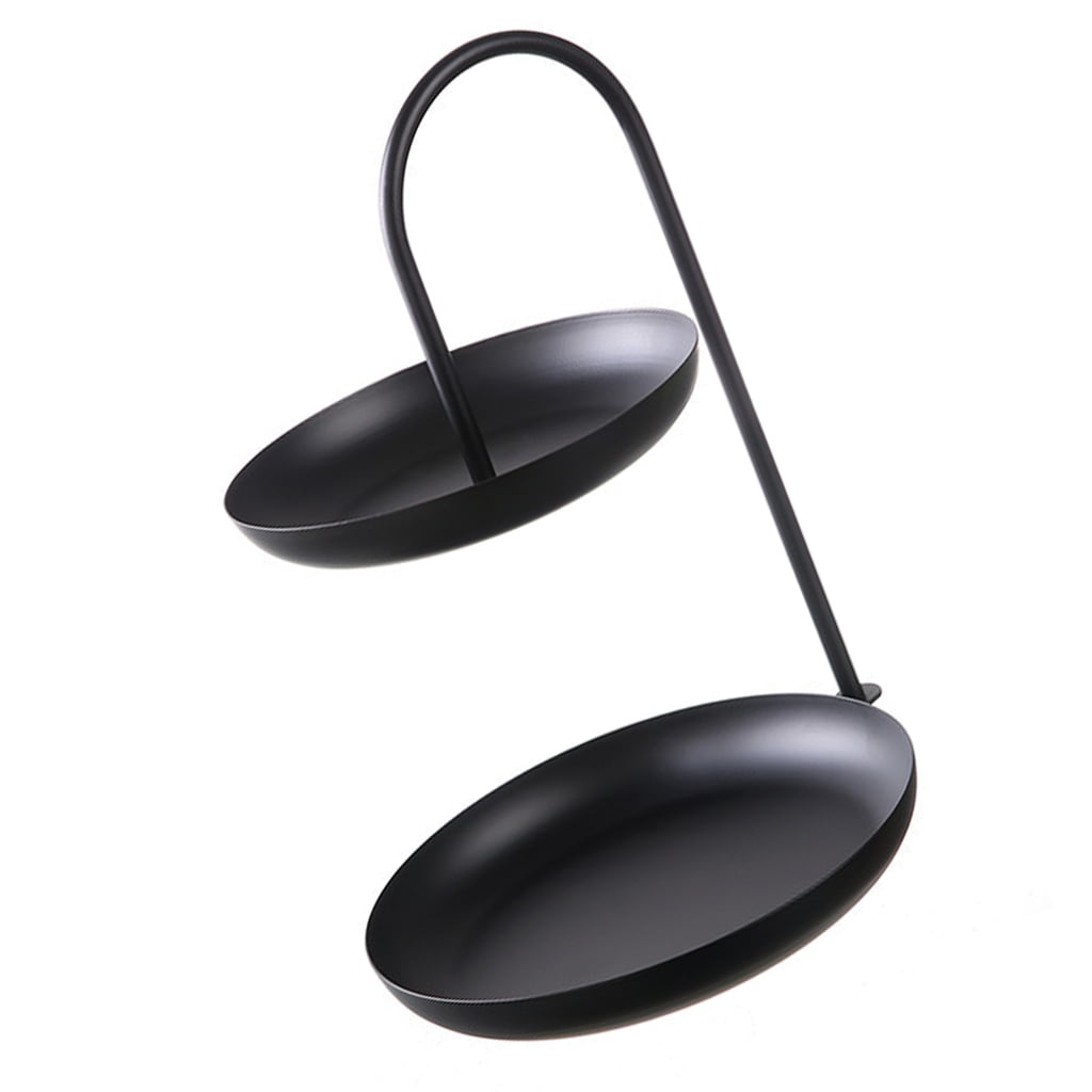 YIGSECU Multipurpose Iron Fruit Dish Double Layer Fruit Bowl Fashion ...