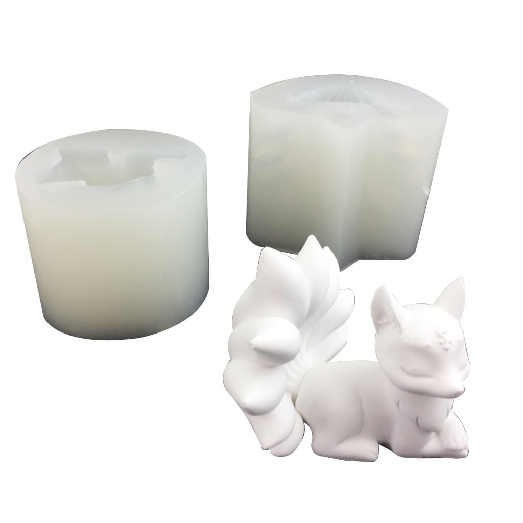 YIGSECU Nine Tailed Foxes Silicone Molds Table Ornament Epoxy Resin ...