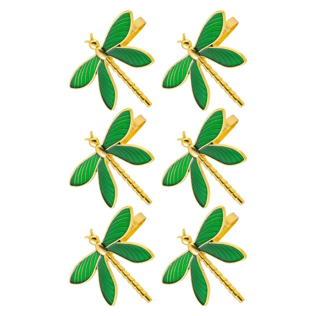 YIGSECU Oil Drop Effect Metal Napkin Rings Quick Setups Designs For ...