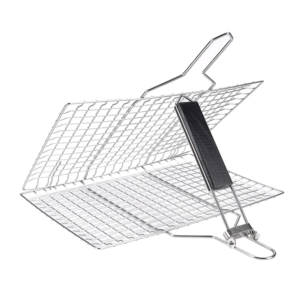 YIGSECU Outdoor Barbecue Net Grilling Grate Foldable BBQ Mesh Stainless ...