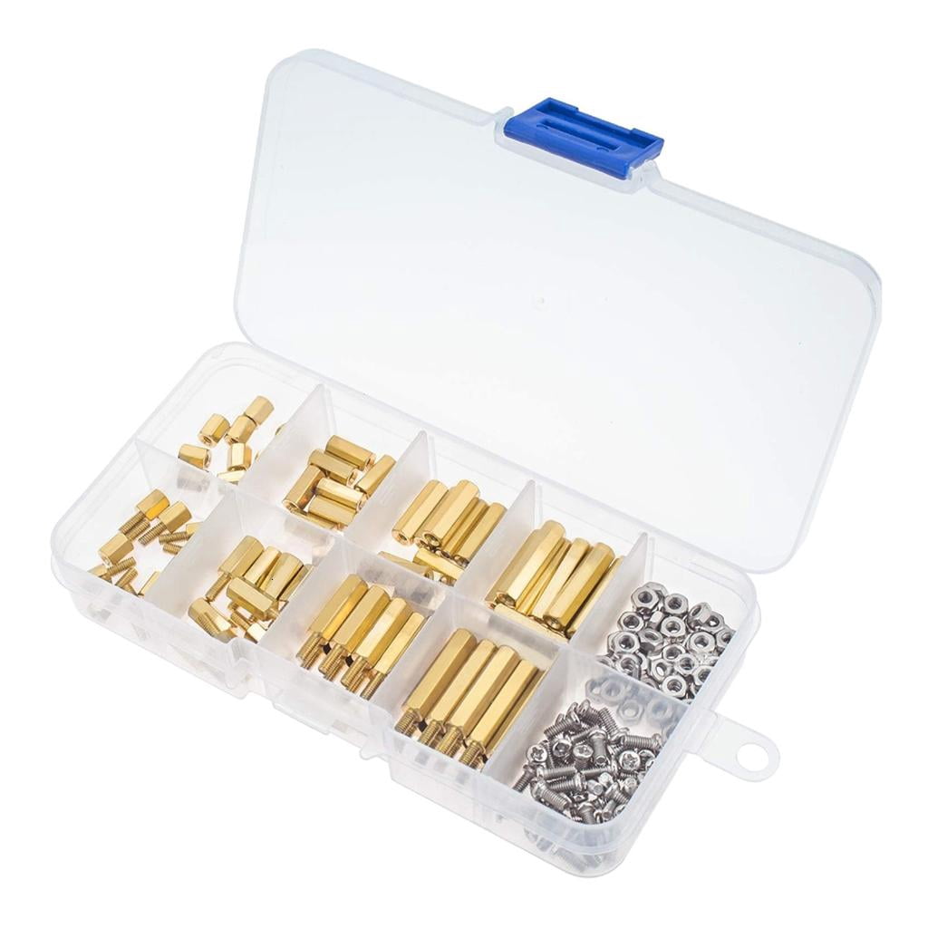 YIGSECU PCB Board/Boards Male Female Thread Standoffs Screws Nuts Brass ...