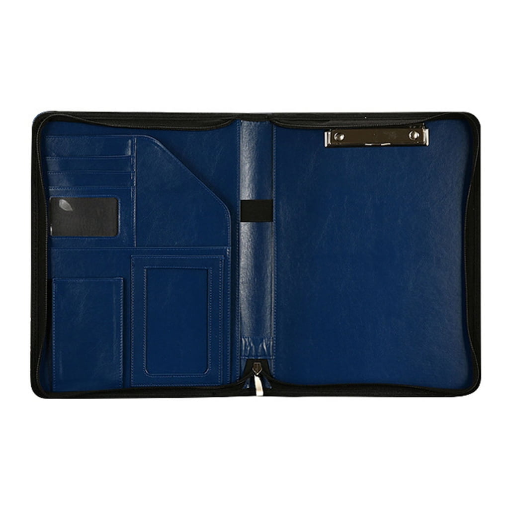 YIGSECU PU Conference Folder with Clipboard Zippered Document Case File ...