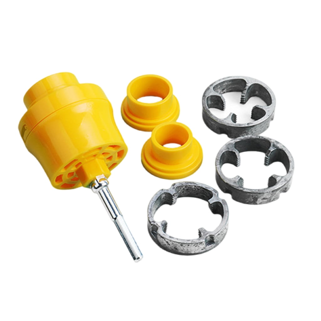 YIGSECU PVC Pipe Threader Kit With 1/2 3/4 1inch Dies Electric Drill ...