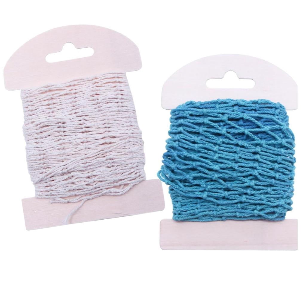 YIGSECU Pack of 2 100cmx13cm Farmhouses Cotton Fishing Net Decors For ...