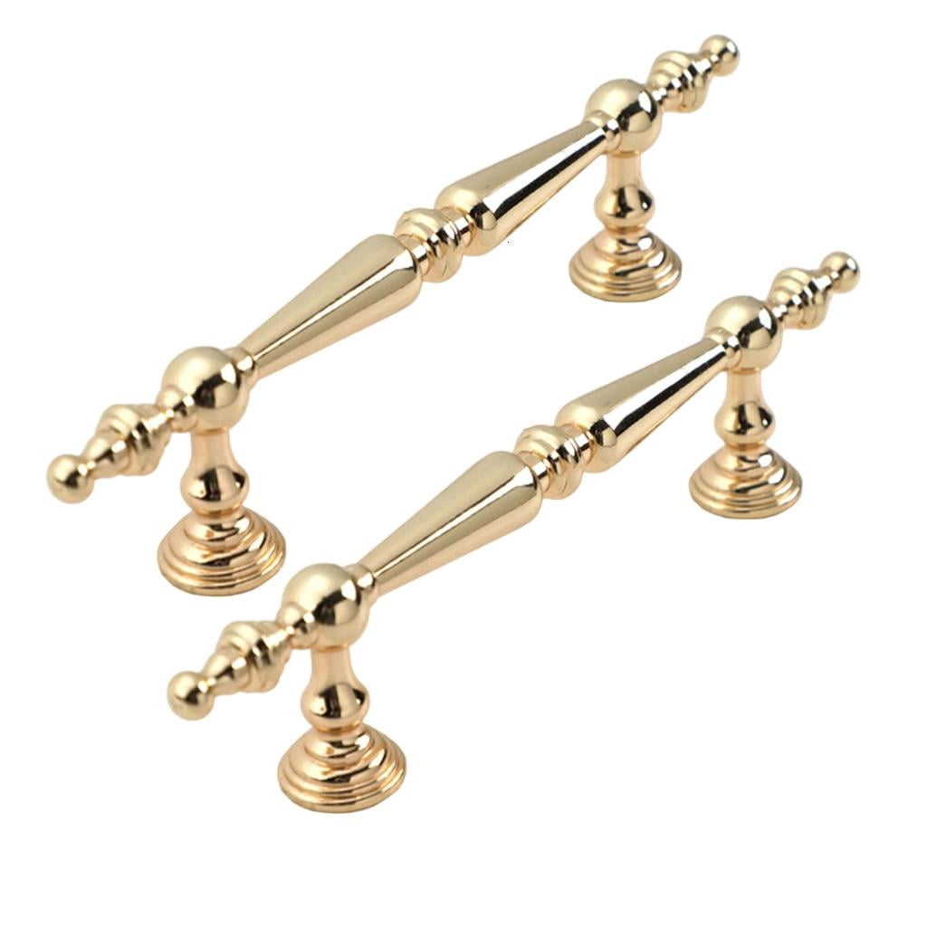 YIGSECU Pair Modern Golden Drawers Pulls Metal Construction French ...