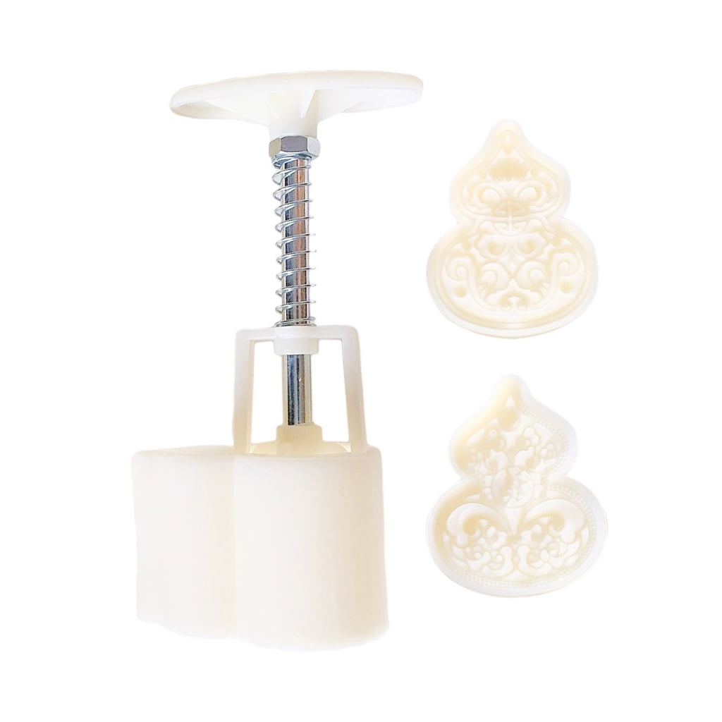 YIGSECU Plastic Mooncake Molds Chick Corn and Gourd Shape 3D Stamp ...