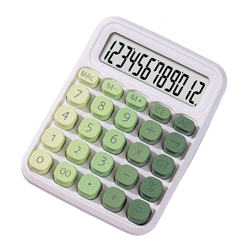 YIGSECU Portable 12 Digital Large LCD Display Calculator Silents Keys ...