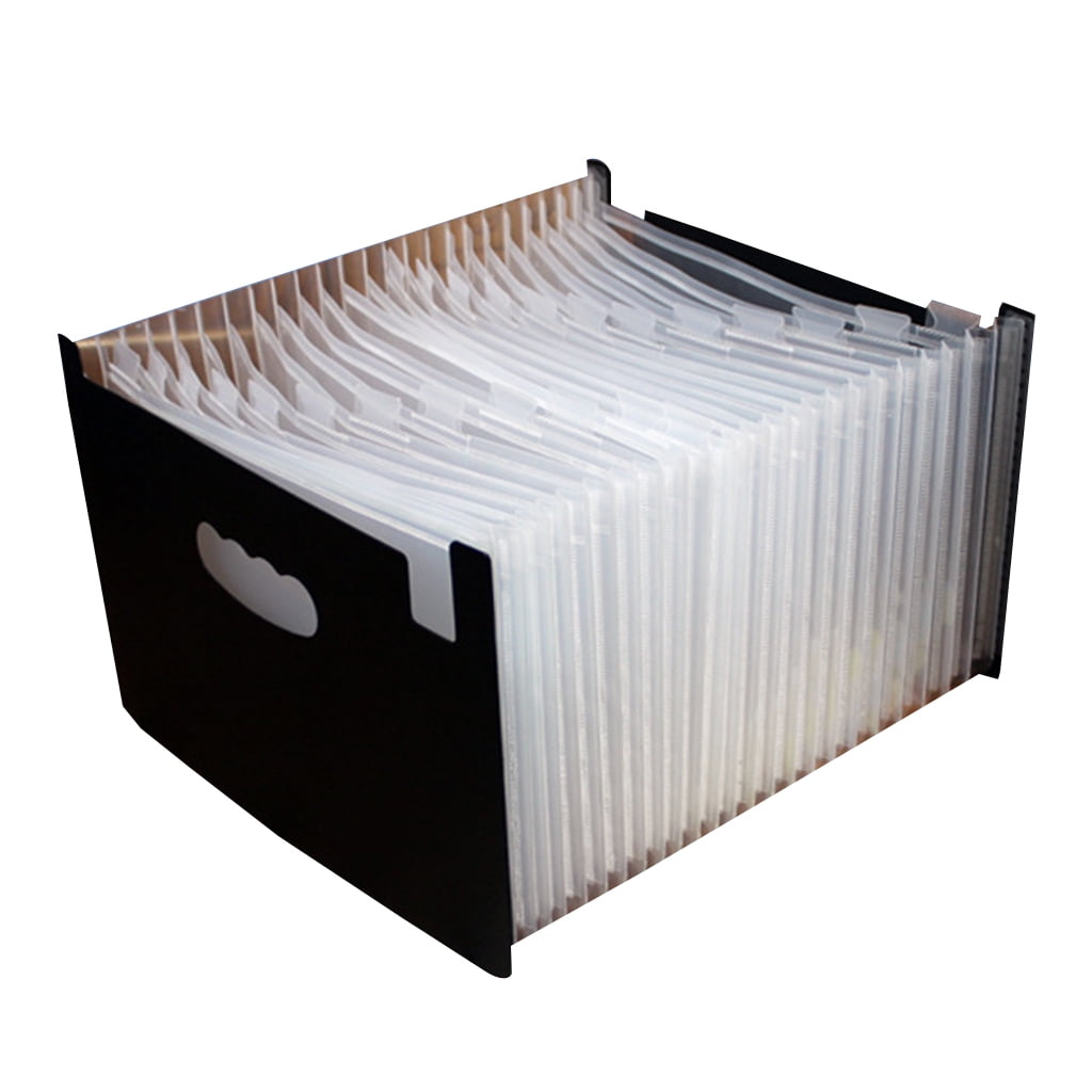 YIGSECU Portable Multi-pocket Expandable File Folder with Tabs Vertical ...