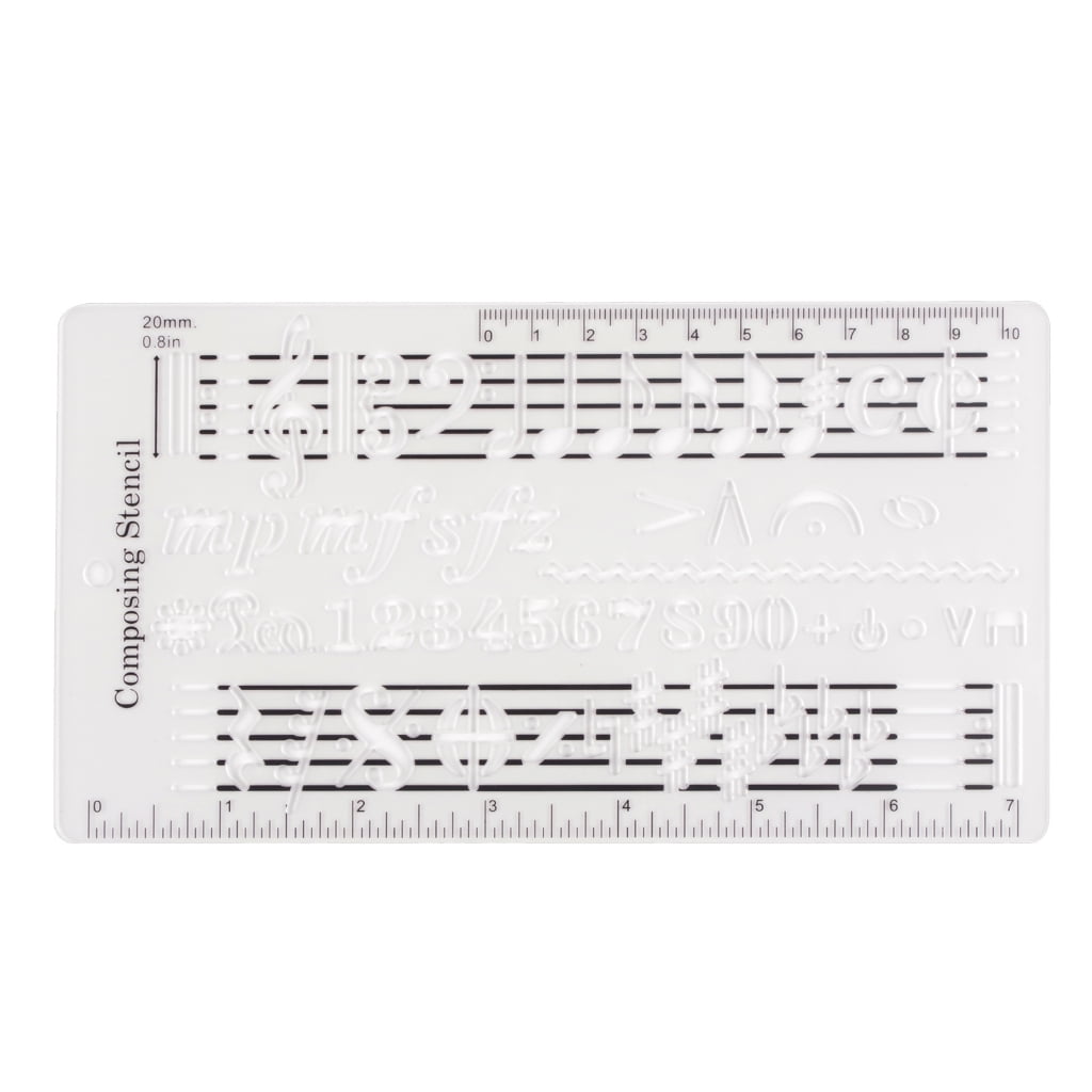YIGSECU Portable Staff Drawing Ruler Composing Template Stencil Song ...