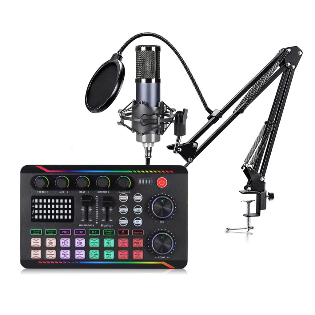 YIGSECU Portable Type C Condenser Microphone and Sound Card Real Time ...