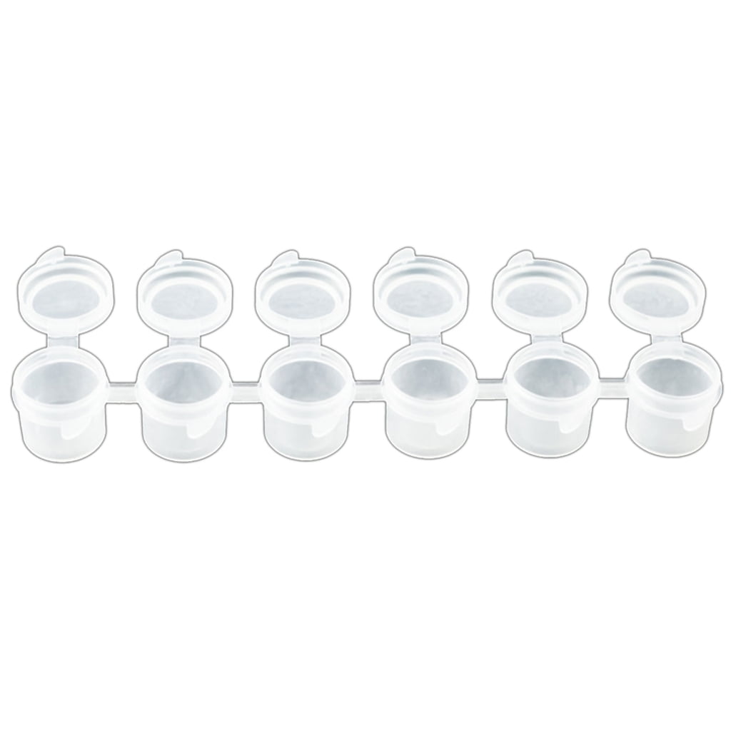 YIGSECU Practical 6/8Strips Empty Paint Strips with Lids Cup Pots Box ...