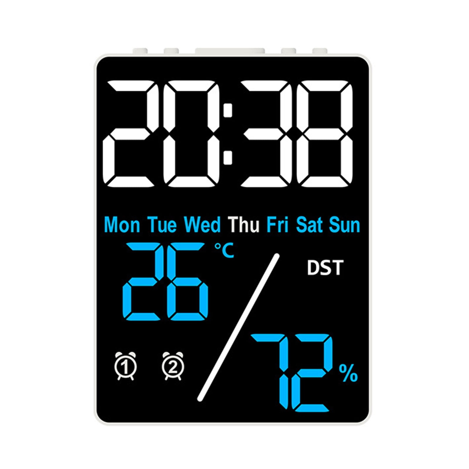YIGSECU Precise Alarm Clock Indoor Climate Monitors with Clear Display ...